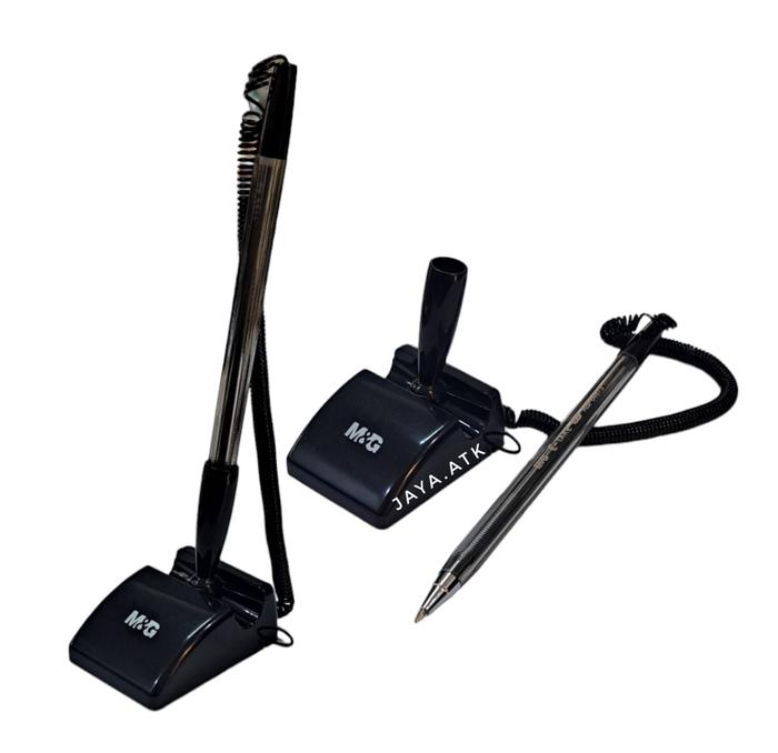 Jual PULPEN MEJA TEMPEL PEN STAND HITAM BIRU 0.7MM M&G ABP64873 ...
