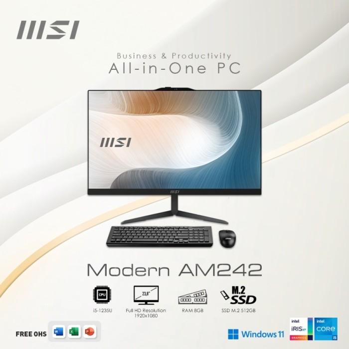 Jual Pc Aio Msi Modern Am242 12m I7-1255u 8gb 512gb 23,8 Fhd Ips Ohs ...
