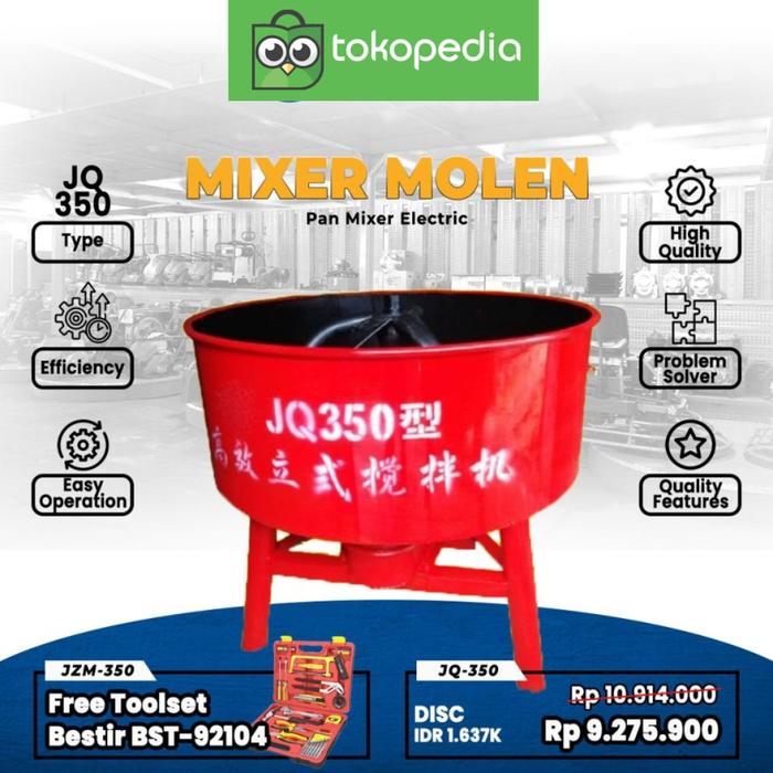 Jual MESIN ADUK SEMEN BETON 350L/Mixser Molen Beton - Jakarta Barat - konstruksi Utama | Tokopedia