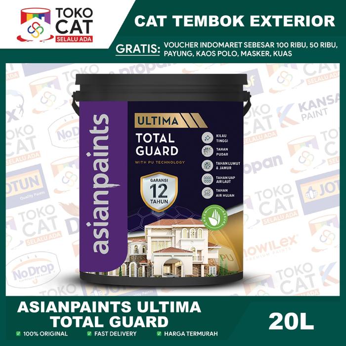 Jual Cat Tembok Luar Asian Paint Ultima Total Guard Warna Putih 20 ...