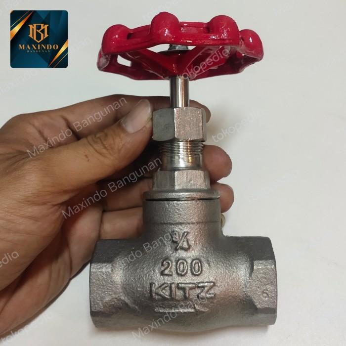 Jual Globe Valve KITZ 1 1/2" Inch Stainless 304 Class 200 Globe Kitz ...
