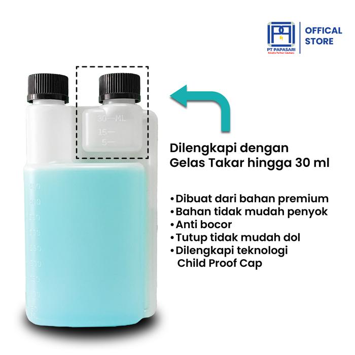 Jual Pps Botol Takar Ukur Hdpe With Child Proof Cap Twin Short Neck 500ml Di Seller Shin Store ...