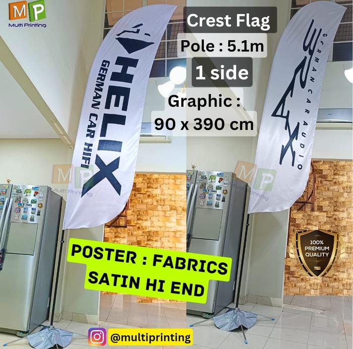 Promo CREST BANNER 5 METER-FLAG BANNER 5 METER-FLYING BANNER 5 METER ...