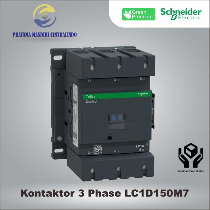 Jual LC1D150M7 KONTAKTOR 3 PHASE 150 AMPERE 75KW 220V SCHNEIDER 3P 150A ...