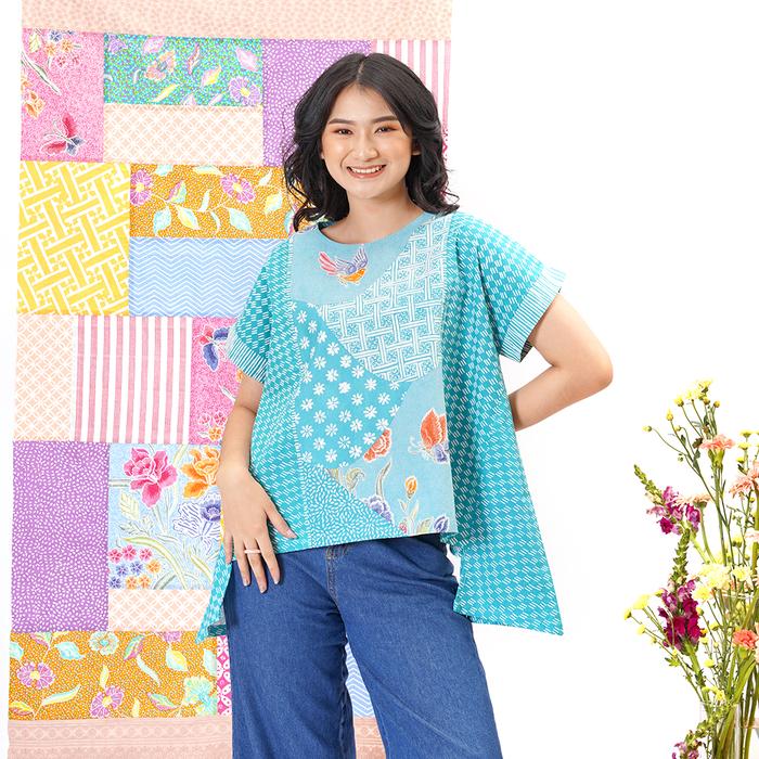 Promo NONA RARA-Brise Tosca part Of Bloom PART0116, Blus kasual batik ...