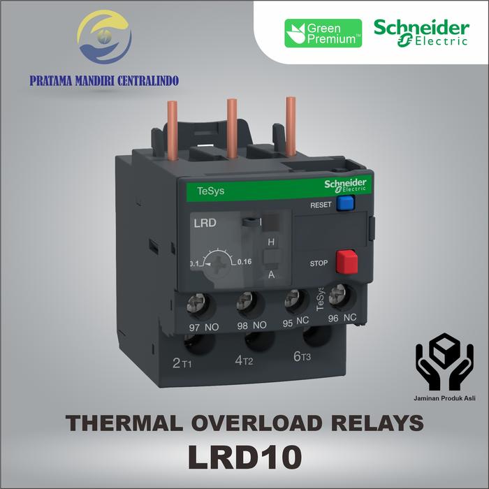 Jual LRD10 THERMAL OVERLOAD RELAY SCHNEIDER ORIGINAL SNI ( 4A - 6A ...