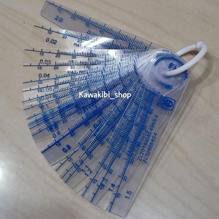 Jual Feeler Gauge plastic 0.02-2mm (23 sheets) - Kota Bekasi - Kawakibi ...
