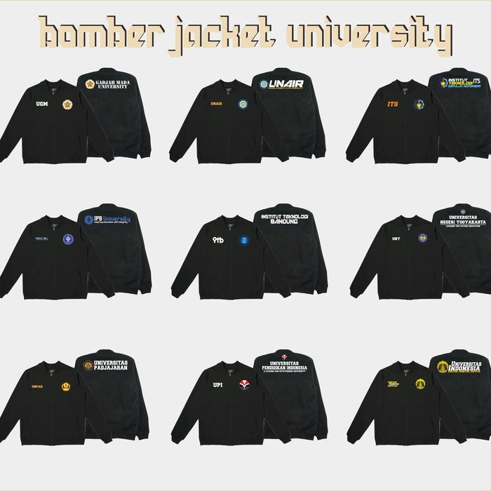Jual Jaket Bomber Kampus UGM UNY Unair ITS IPB ITB Undip UNPAD UI ...