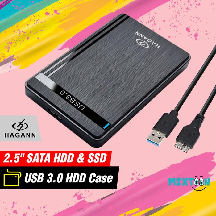 Promo HAGANN HDA-E31 Hardisk Case External USB 3.0 / Casing HDD SSD 2.5 ...