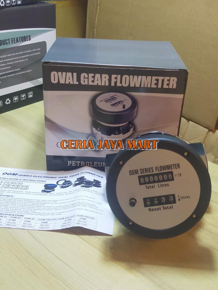 Jual Flow Meter Solar OGM 25 Analog 1 Inch Oval Gear Flow Meteran Solar ...