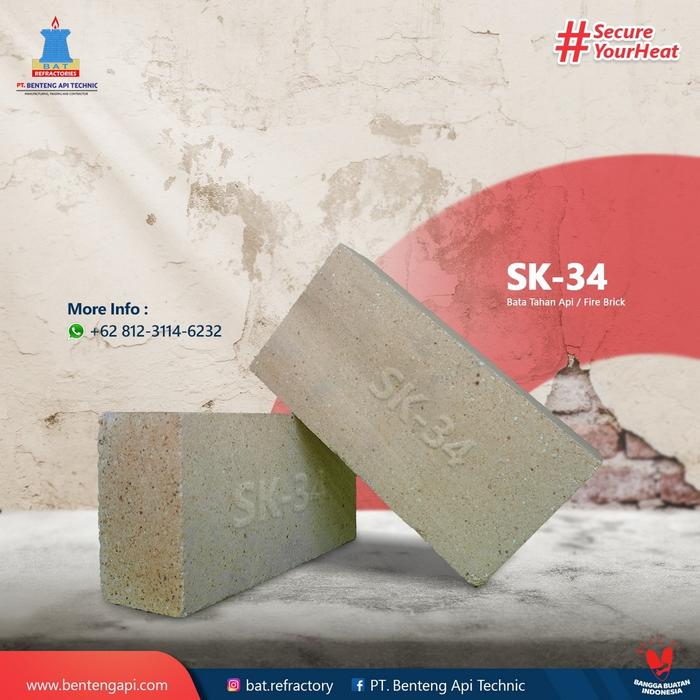 Jual BATU BATA TAHAN API / FIRE BRICK SK - 34 (STRAIGHT) sk34 - Kota ...