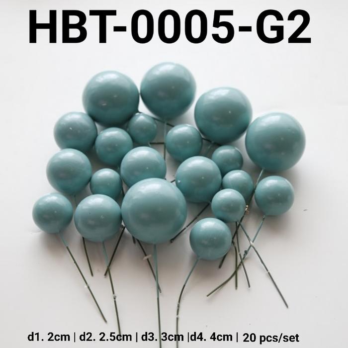 Jual GR-HBT-0005 Cake topper hiasan kue bola emas perak biru pink putih - HBT-0005-S SILV ...