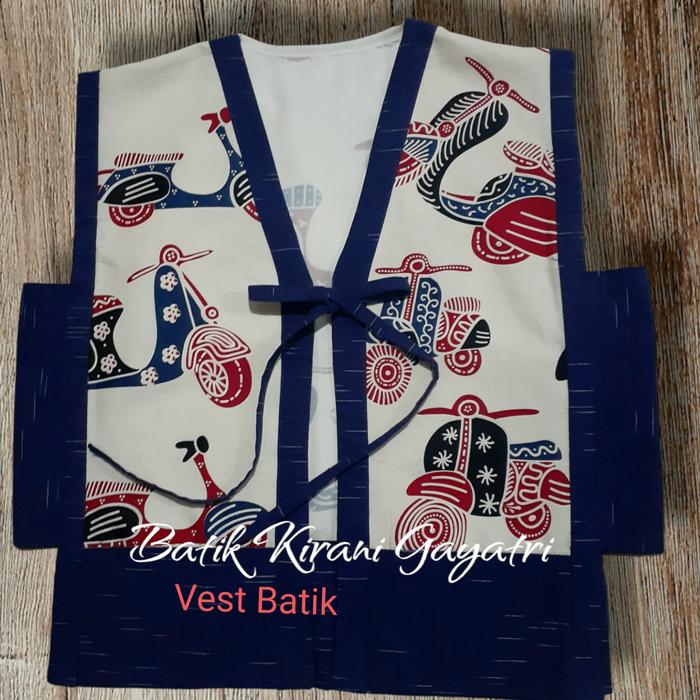 Jual vest batik/rompi batik motif unik vespa/outher - Jakarta Selatan ...