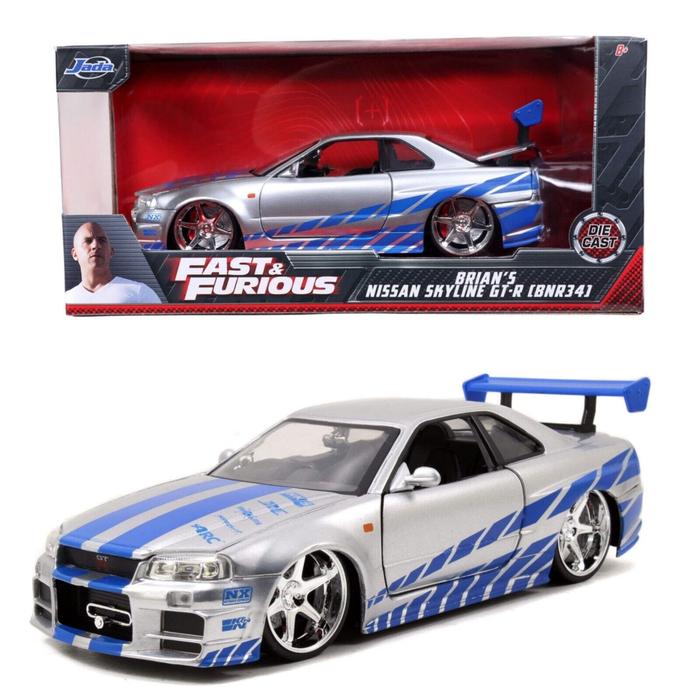 Jual Diecast Jada 1:24 Fast & Furious Brian Cars Nissan Skyline GTR R34 ...