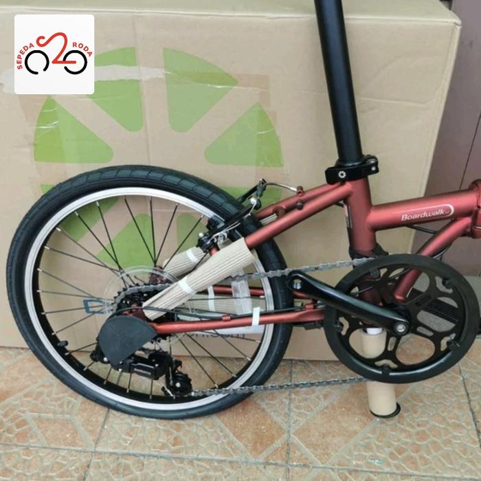 Jual Dahon Boardwalk D7 Japan Version Limited Black Edition Garnet Red ...