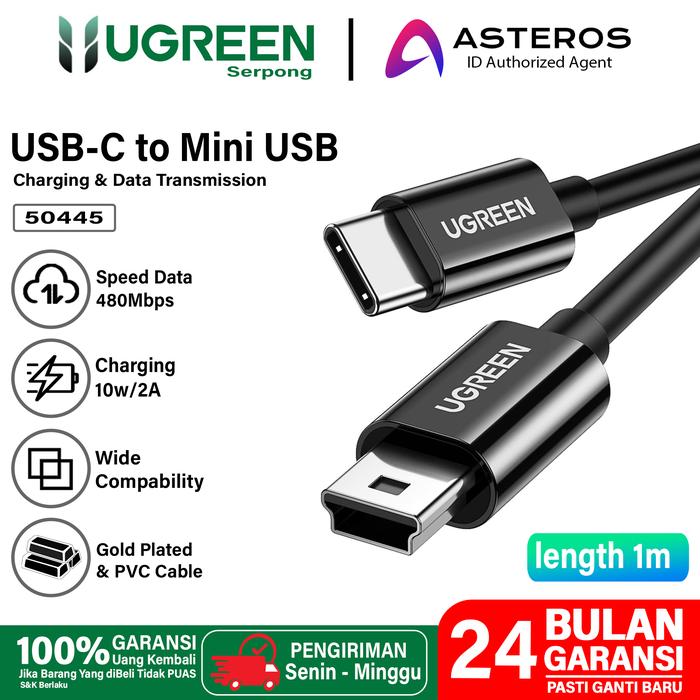 Jual Kabel USB Type C To Mini USB UGREEN Charger 2A Data Transfer ...