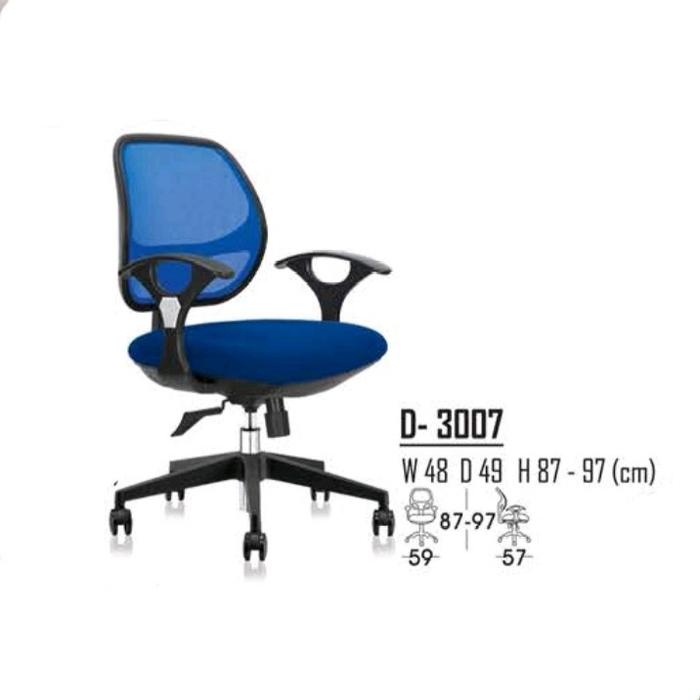 Jual kursi kantor indachi staff D 3007 model jaring modern murah - Kab ...