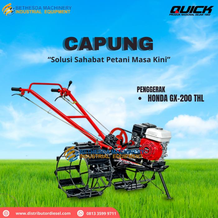 Jual Traktor / Cultivator Capung QUICK + Mesin Honda GX 200 THL - Kota ...