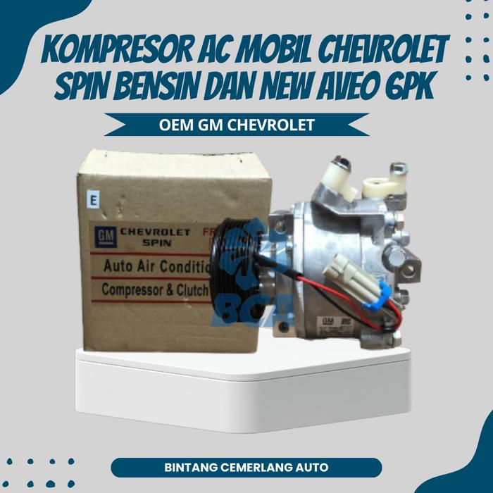Jual KOMPRESOR AC MOBIL CHEVROLET SPIN BENSIN DAN NEW AVEO 6PK GM ...