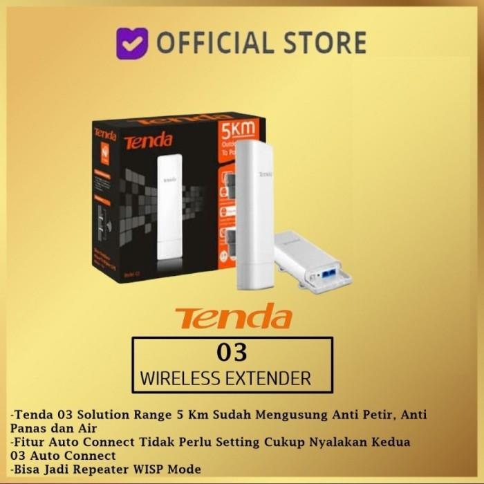 Jual TENDA O3 Wifi Range Extender Outdoor Point To Point CPE 5km ...
