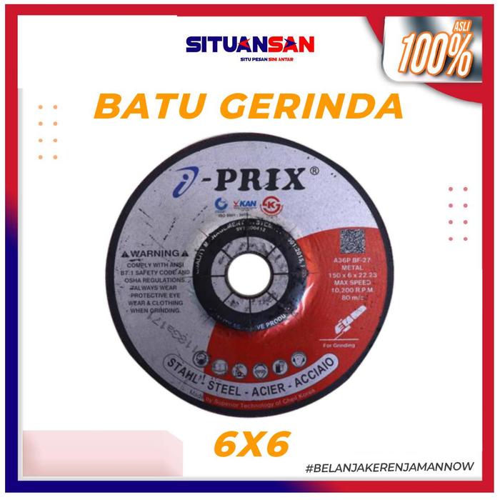 Jual Batu gerinda poles 6 inch 6 x 6 iprix i prix for metal - Kota ...