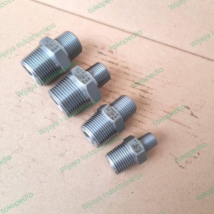 Jual Double Nepel Reducer Besi A105 Drat NPT 3/4" X 1/2" Class 3000 ...