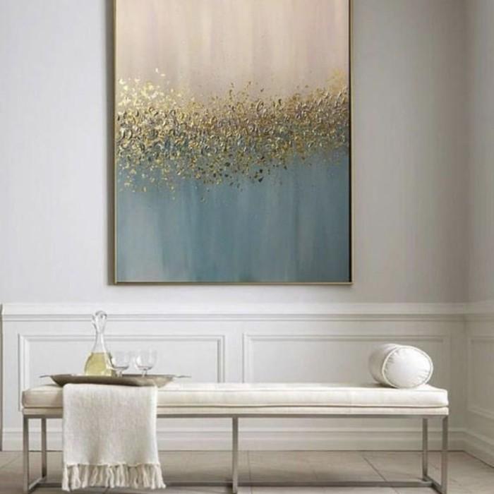 Jual Lukisan abstrak texture mas gold elegan dekorasi dinding art - Kab ...