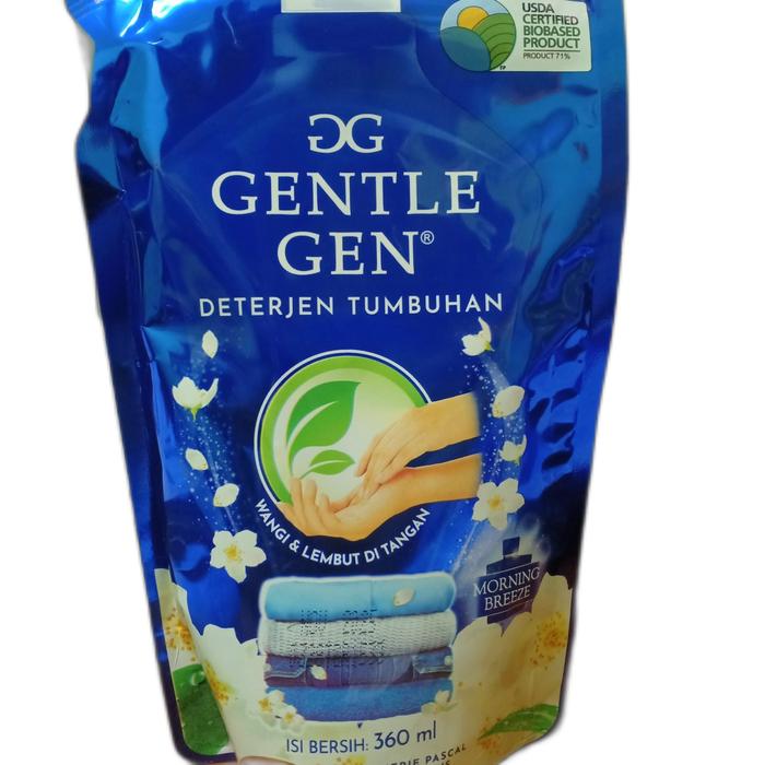 Jual Gentle Gen Deterjen Tumbuhan Cair 360ml Pouch Refill - morning ...