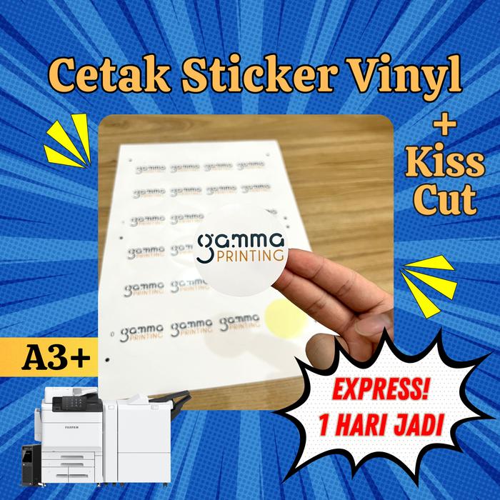 Jual Cetak Stiker A3+ Vinyl Cutting / Sticker Label Kemasan Cutting ...