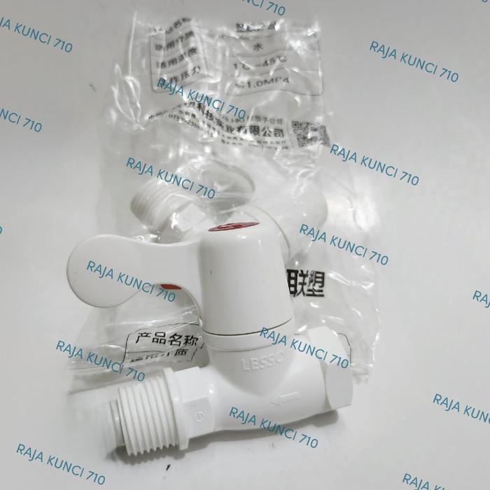 Jual stop kran pvc 1 2 " inch LESSO / Stop Kran PVC Lurus Drat Dalam 1/ ...