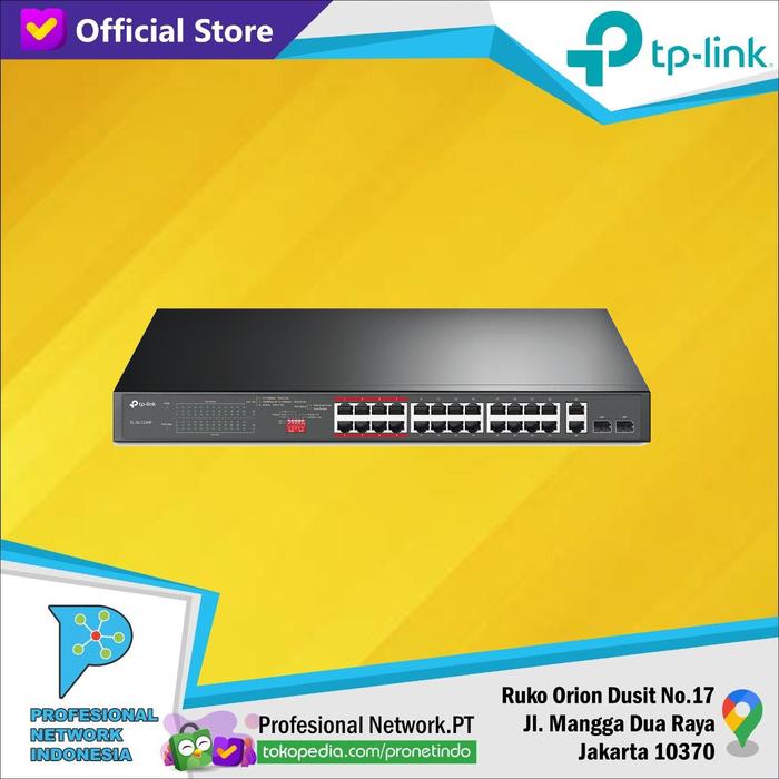 Promo Tp-Link TL-SL1226P New 24-Port 10/100Mbps + 2-Port Gigabit ...