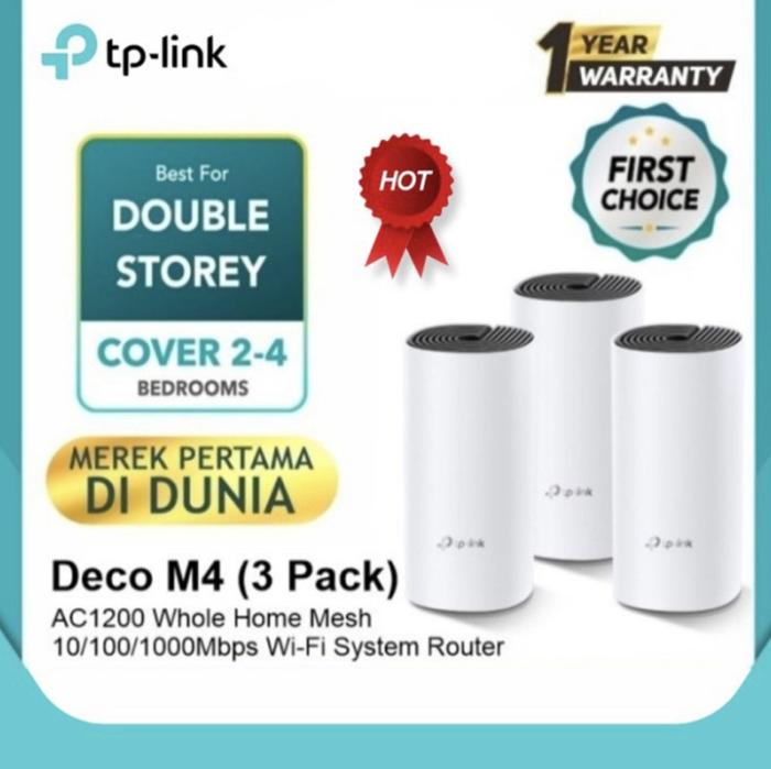 Jual TP-Link Deco M4 3pack AC1200 Whole Home Mesh Wi-Fi System routers ...