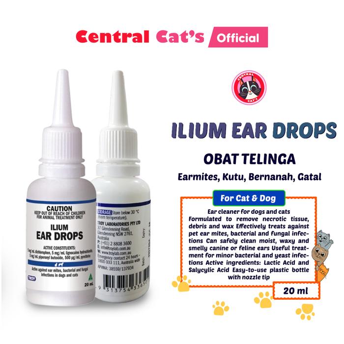 Jual Ilium Ear Drops - Obat Earmites/Kutu Telinga Kucing dan Anjing ...