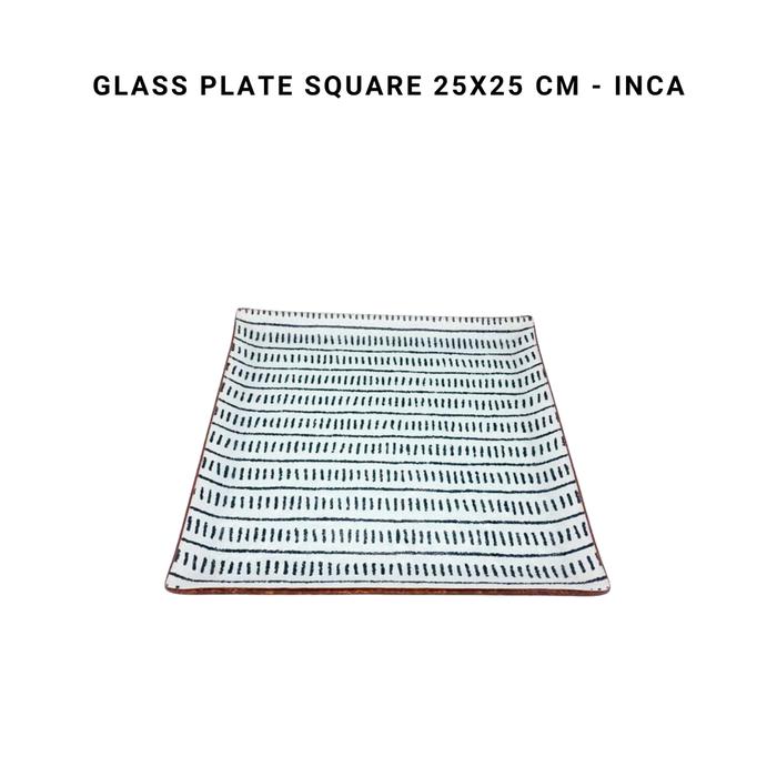 Jual Piring Saji Kaca INCA Model Kotak/Glass Square Plate INCA - Kab ...