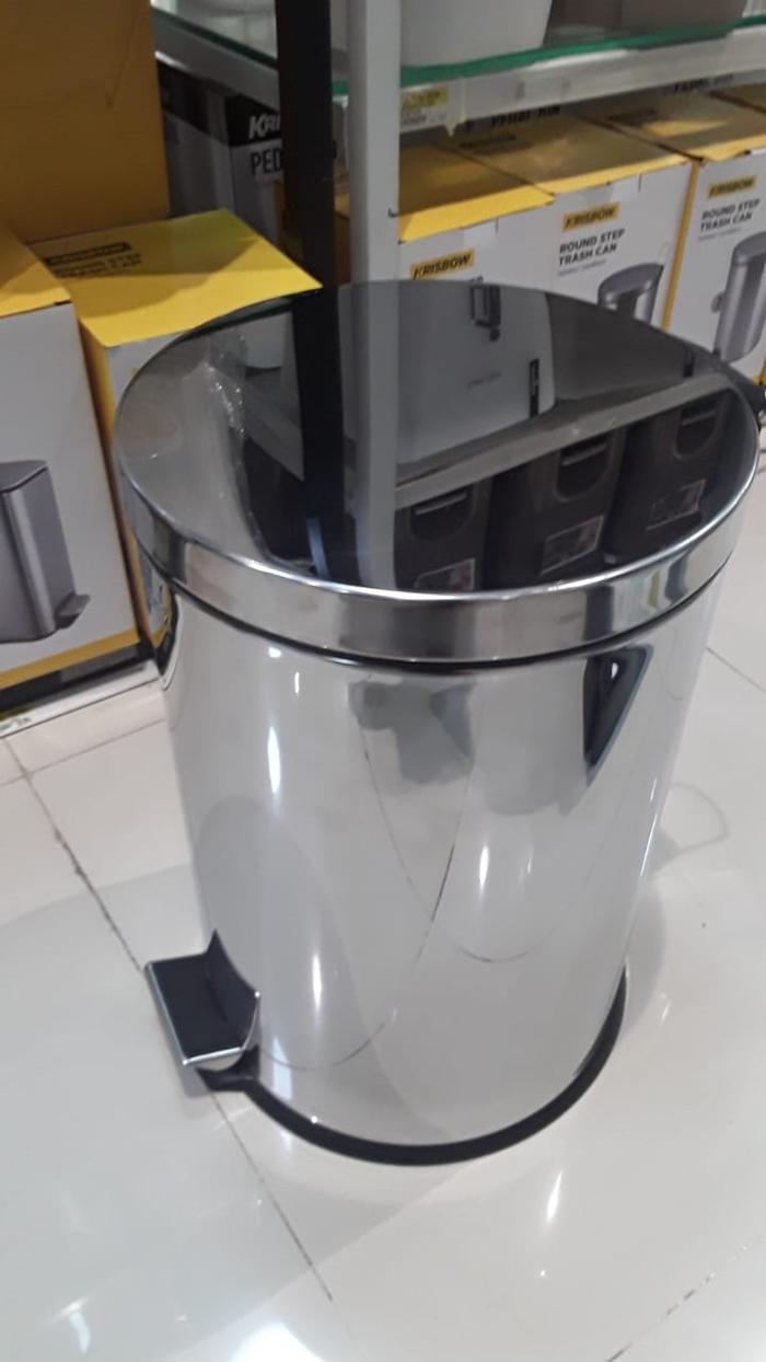 Jual Tempat Tong Sampah Injak Stainless Steel Pedal Bin 20 Liter Krisbow - Jakarta Timur ...
