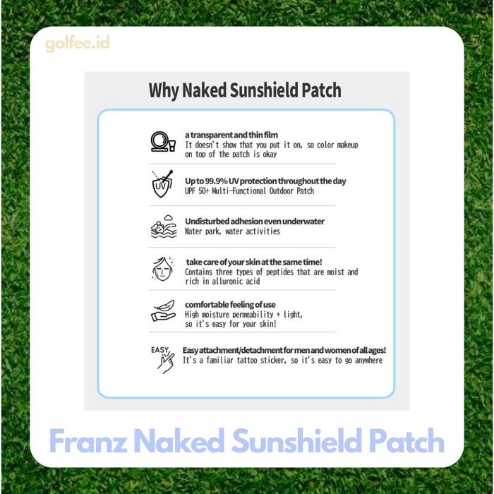 Jual [sunpatch] Franz Naked Sunshield Patch Sunscreen (1 Box Isi 5) Di ...