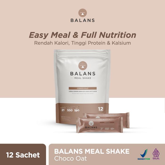 Promo Balans Meal Shake | Choco Oat | Regular Pack 12s - Jakarta Pusat - Balans Official Store ...