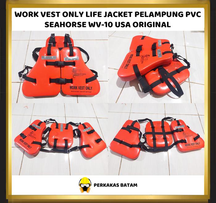 Jual WORK VEST ONLY LIFE JACKET PELAMPUNG PVC SEAHORSE WV-10 USA ...