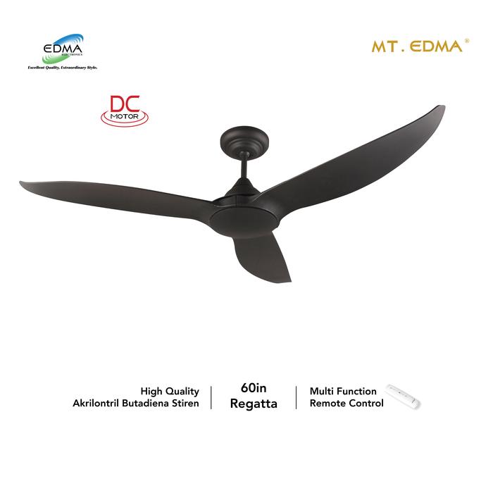 Promo MT.EDMA REGATTA 60" Kipas Angin Dekorasi MBK Baling - Matte Black ...