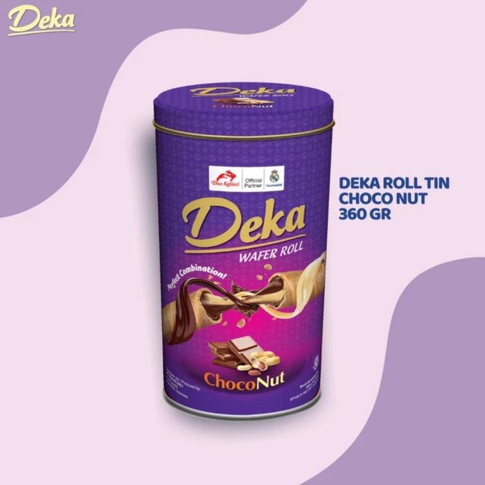 Jual Deka Wafer Roll Kaleng Choconut Tin 360 gr / Biskuit Deka Wafer ...