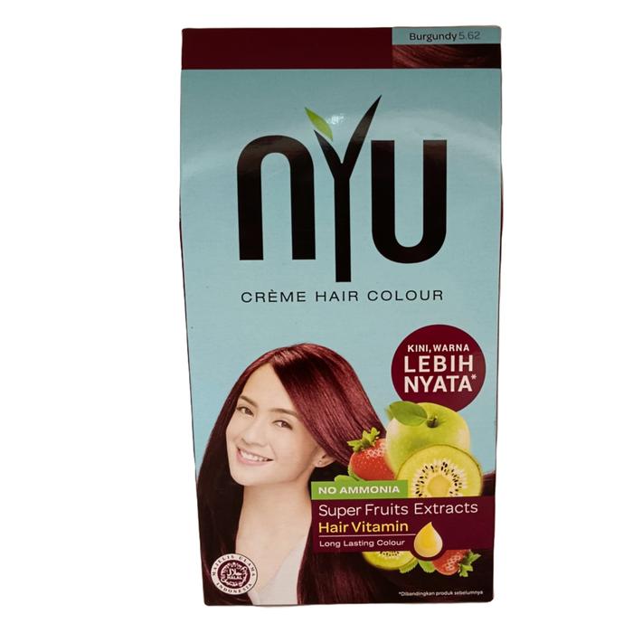 Jual Nyu Creme Hair Colour Pewarna Rambut Natural Black Brown Burgundy ...