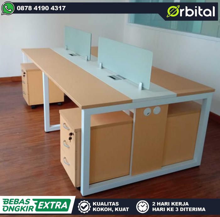 Jual Meja Kerja Komputer 240 x 120 x 75 cm - Meja Kantor - Workstations ...