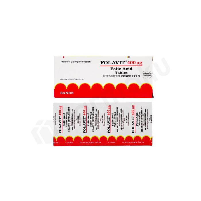 Promo Folavit 400 mcg Strip Isi 10 Tablet - Suplemen Asam Folat ...