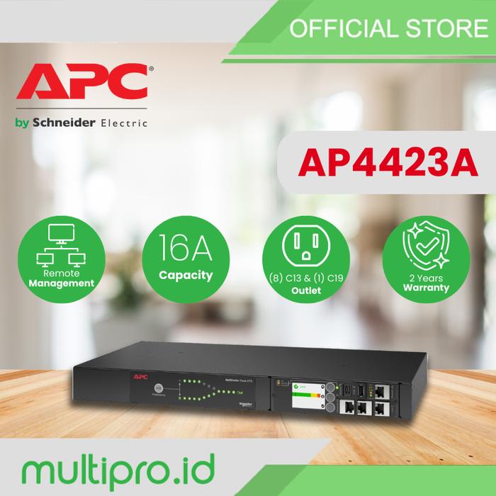Promo RACK APC AP4423A RACK ATS, 230V 16A C20 IN (8) C13 (1) C19 OUT ...