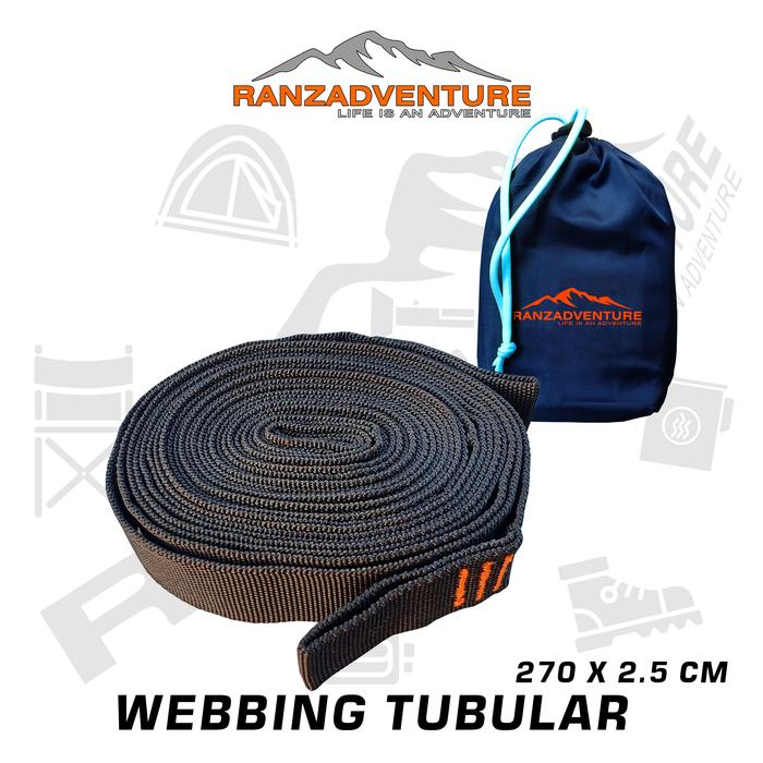 Jual webbing tubular 270 cm full bartex tali hammock L/2.5cm bartex 3 titik - Jakarta Timur ...