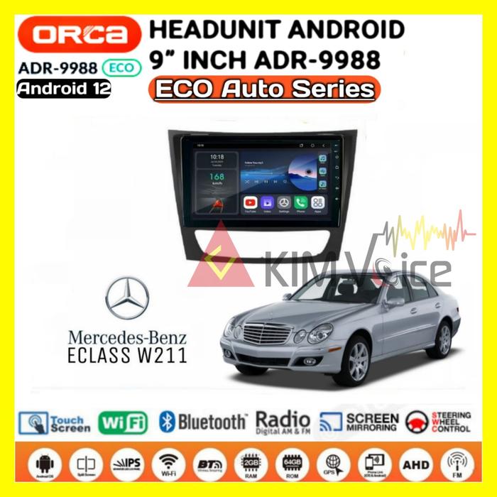 Jual Head unit Android Orca Eco 9 inch OEM Mercy E Class W211 2001-2009 ...