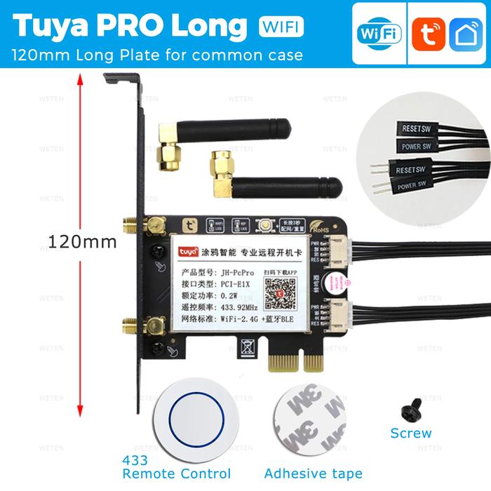 Jual Tuya Zigbee Wifi Computer Power Reset Switch PCIe Card 433 RF ...