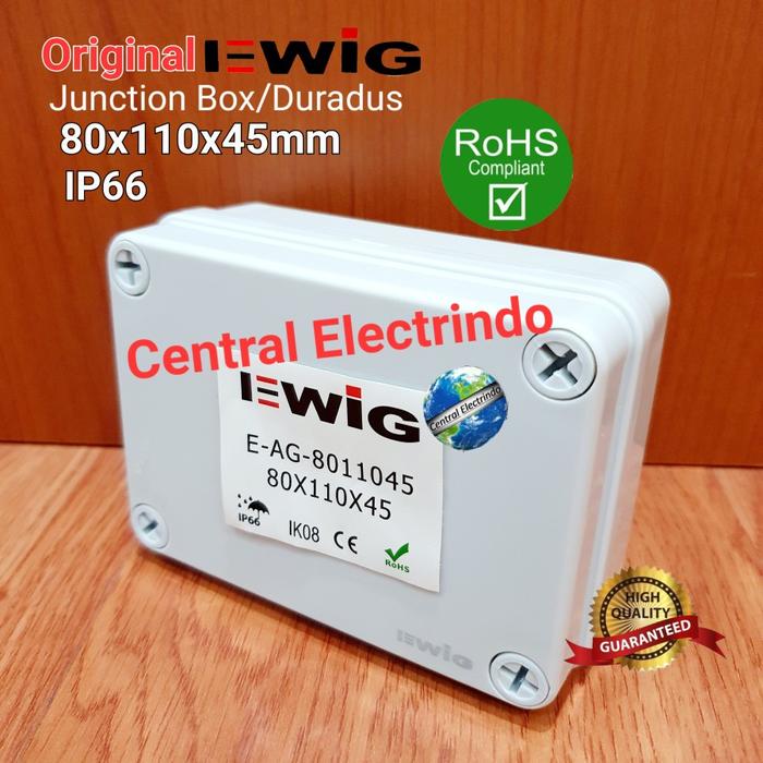 Jual EWIG Junction Box AG 80×110×45mm Box Panel Plastik ABS IP66 BASE PLATE - Jakarta Barat ...