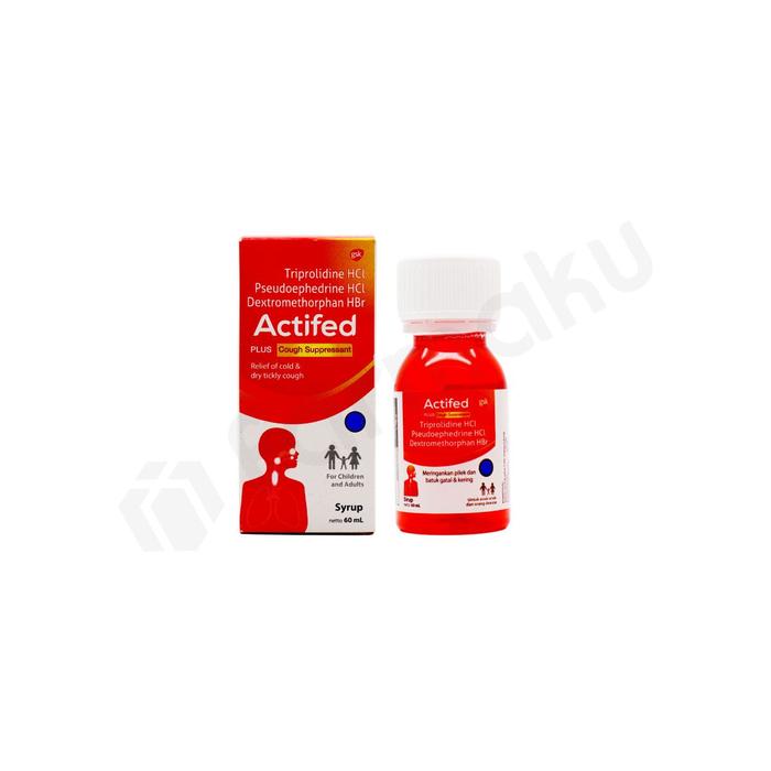 Promo Actifed Plus Cough Suppressant Sirup 60 ml Merah Pilek & Batuk ...