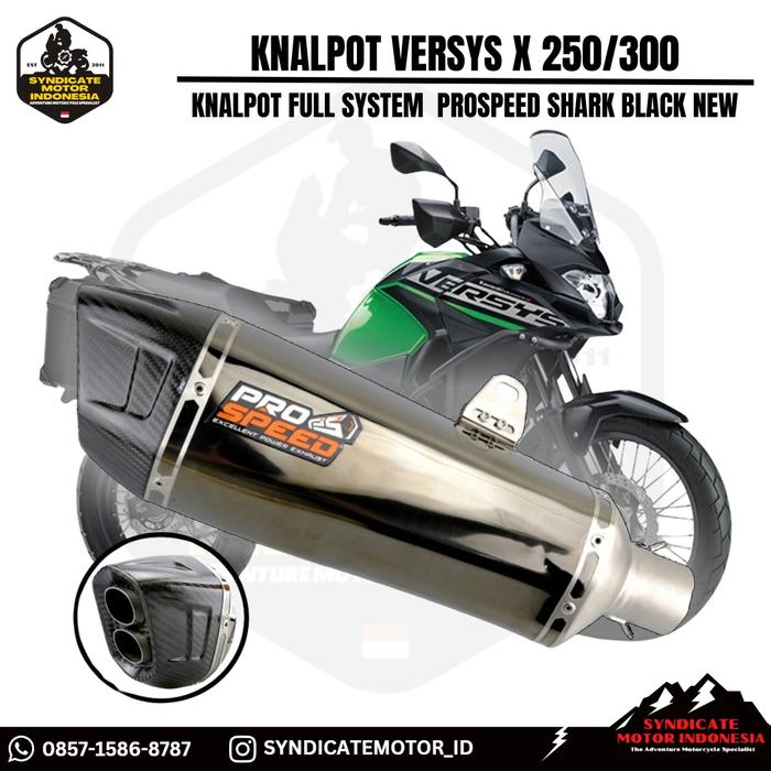 Jual Knalpot Prospeed Versys-X 250 Black Shark Full System - Jakarta ...
